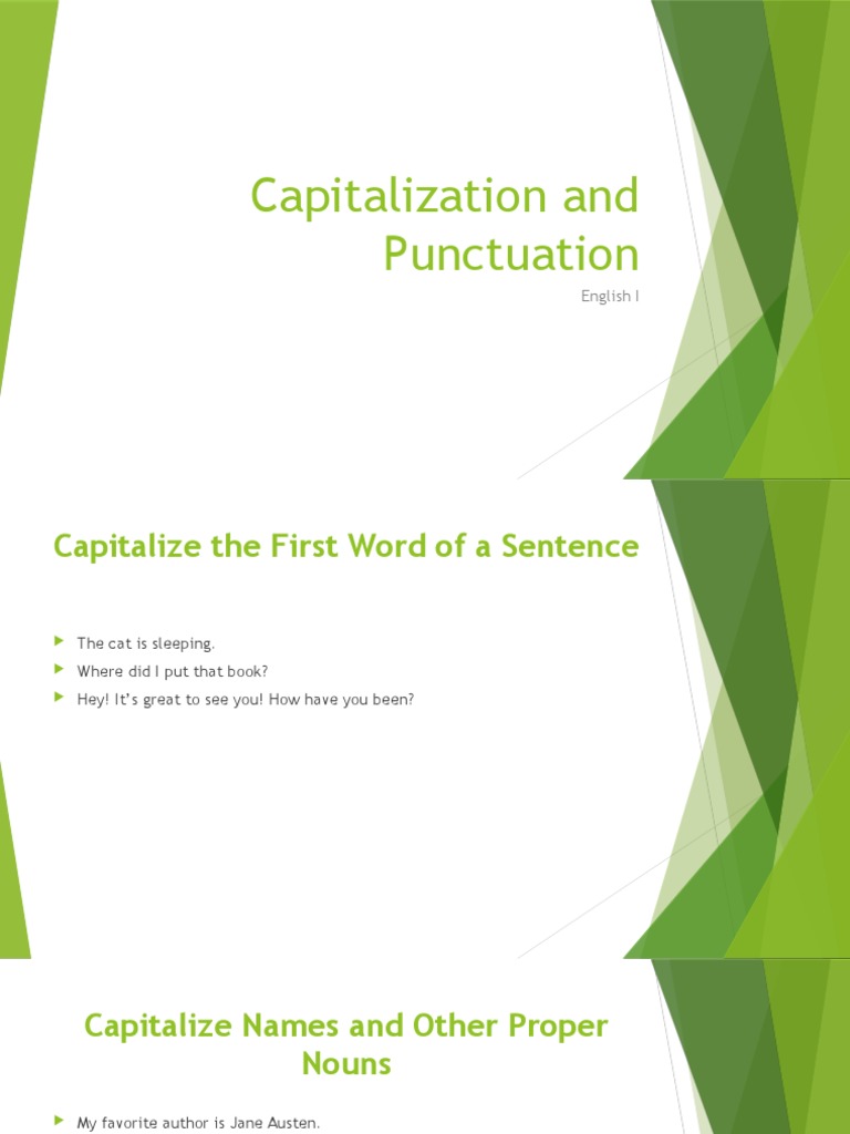 Capitalization and Punctuation Rules | PDF | Comma | Adjective