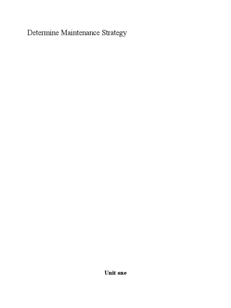 Determine Maintenance Strategy | PDF | 64 Bit Computing | Central ...