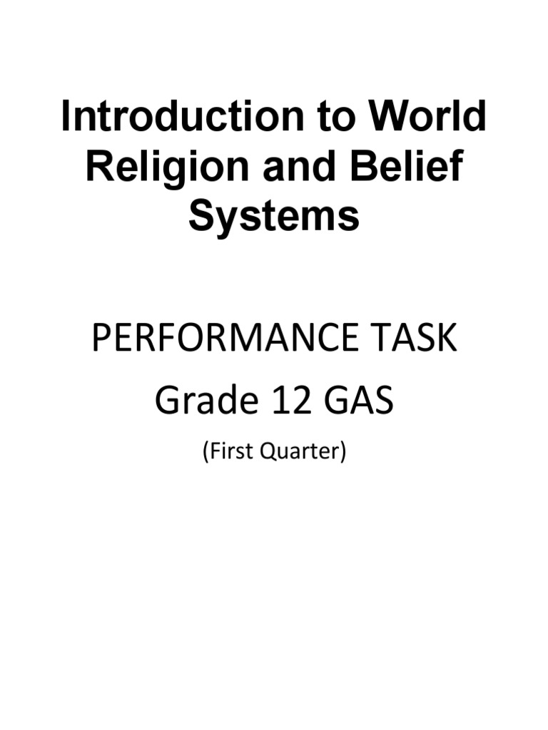 Introduction To World Religions and Belief Systems As v1.0 | PDF ...
