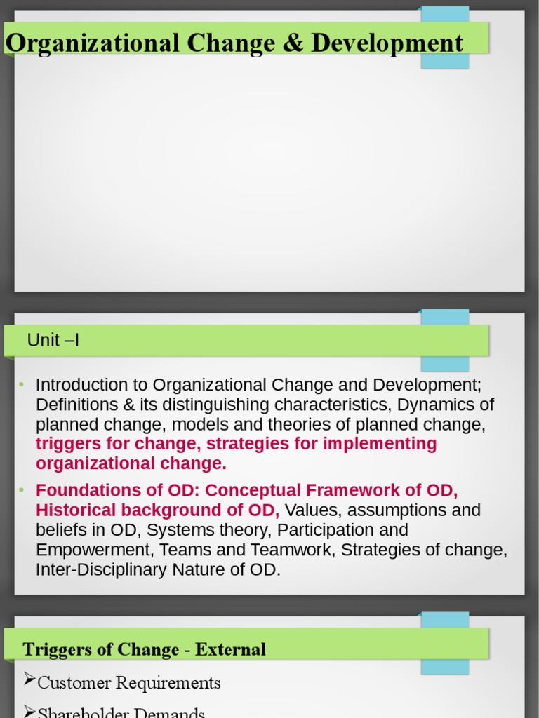 OD Process and History | PDF | Business | Finance & Money Management