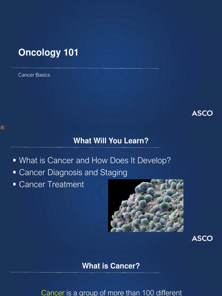 Oncology 101: Cancer Basics | Download Free PDF | Radiation Therapy ...