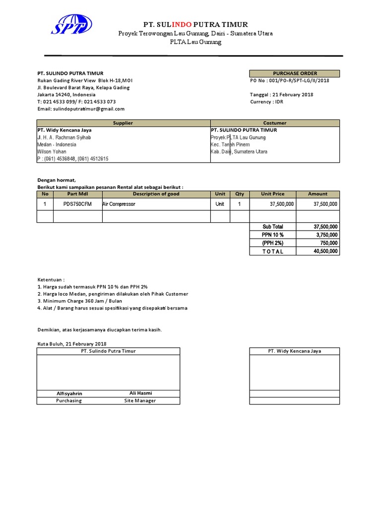 Contoh Po | PDF