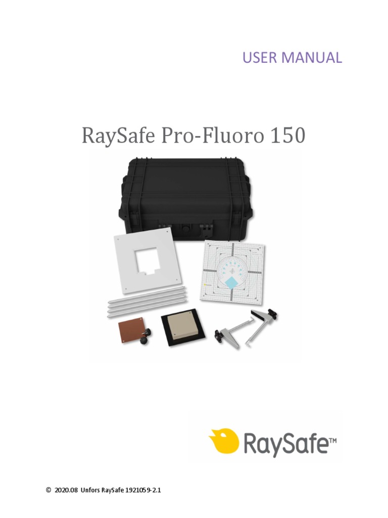 Raysafe Pro-Fluoro 150: User Manual | PDF | Poly(Methyl Methacrylate ...