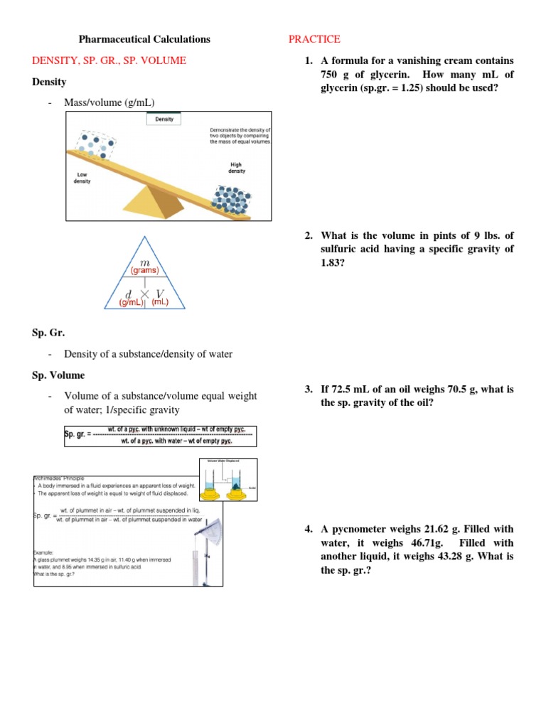 Density and Specific Gravity Module 2 | PDF