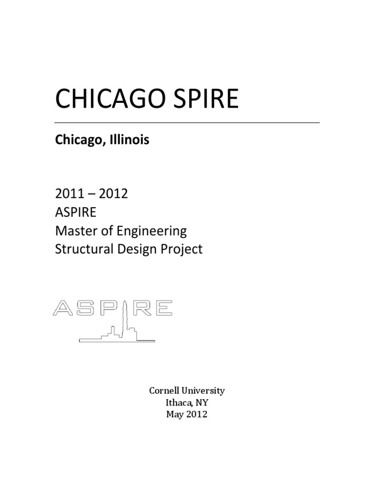 Structural Design Project of Super Tall Building Chicago Spire | PDF ...