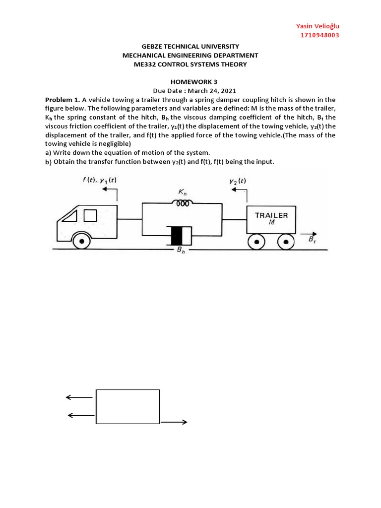 Control Systems Homework 3 Solutions | PDF