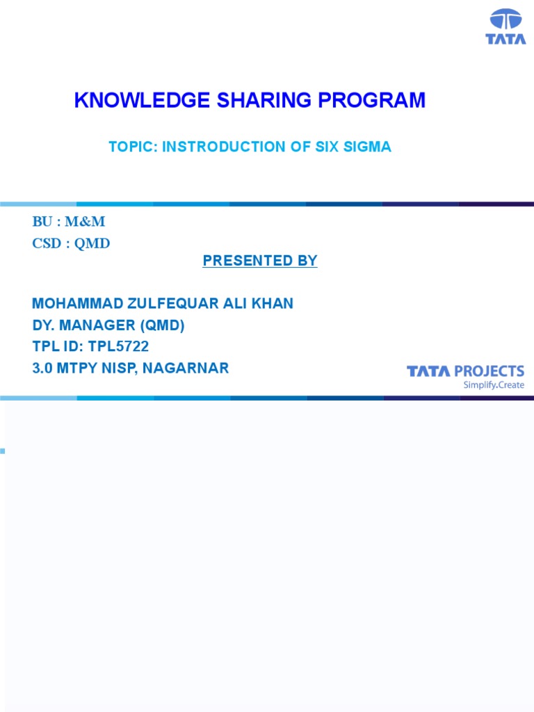 KSP - Introduction of Six SIgma | PDF | Six Sigma | Standard Deviation
