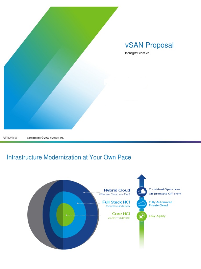 Vsan Proposal: Confidential - © 2020 Vmware, Inc | PDF | Computer Data Storage | Cloud Computing