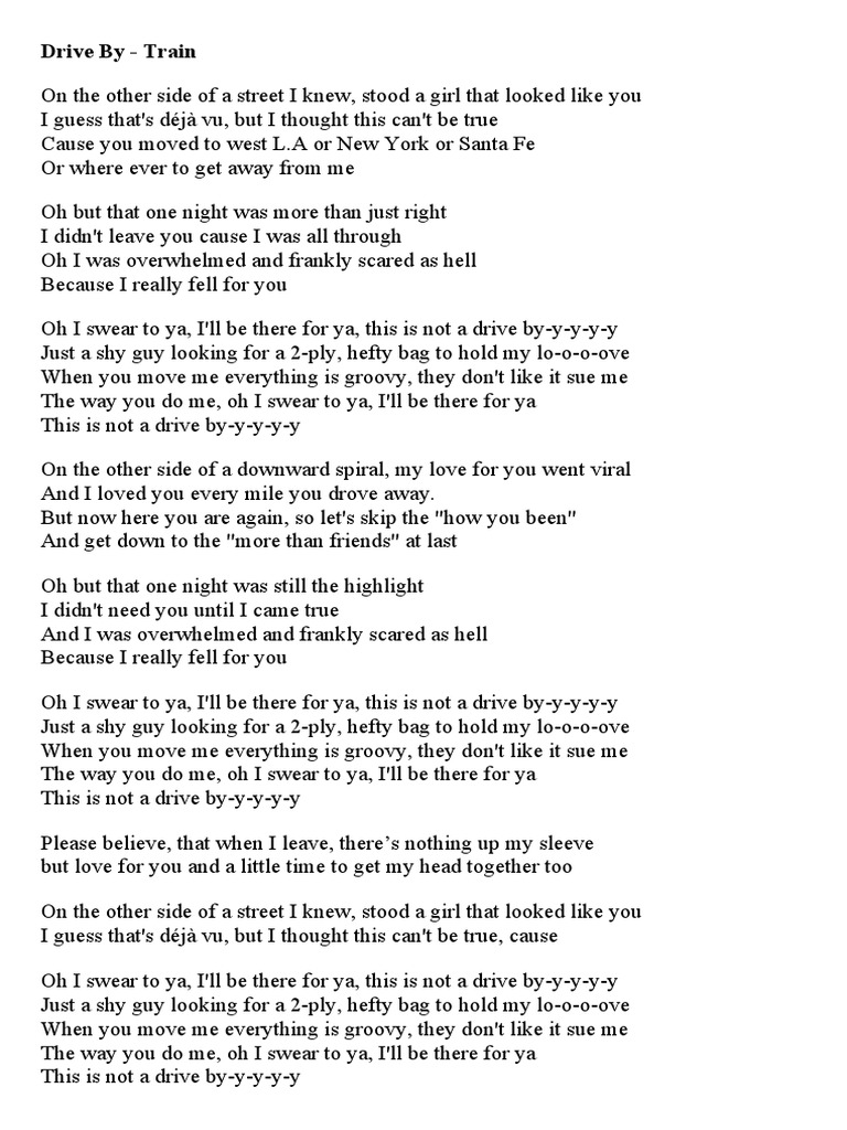 Drive by - Train Chords | PDF