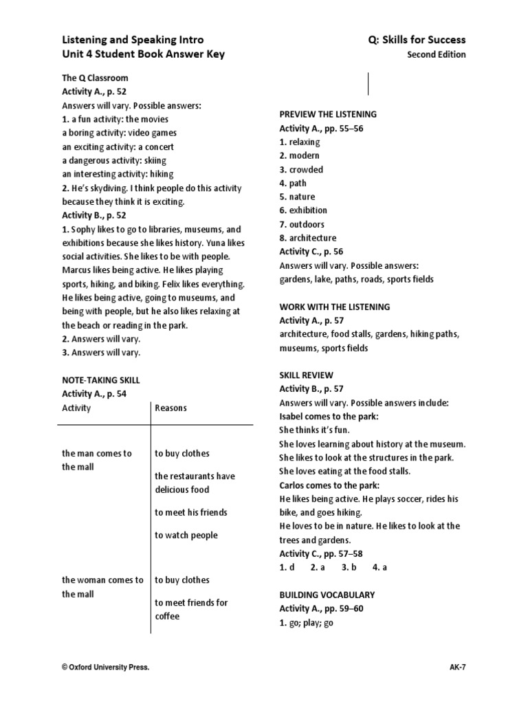 Q2e LS0 U04 AnswerKey | PDF