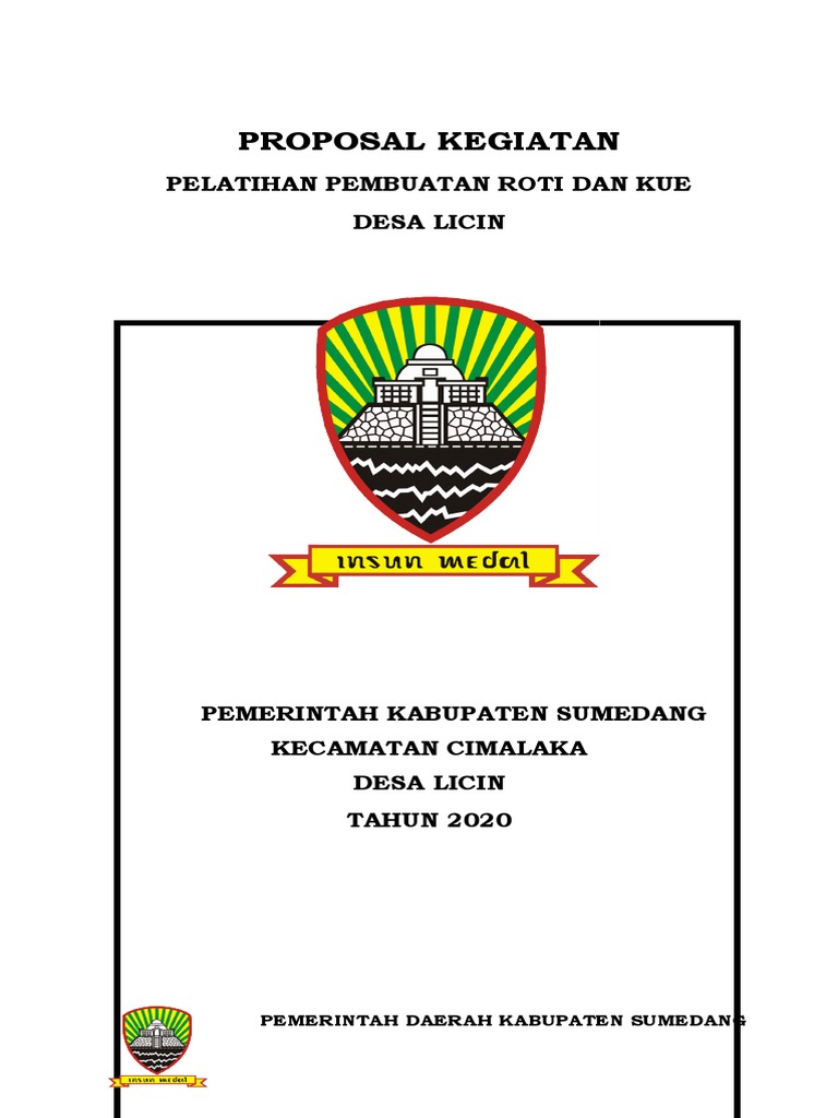 Contoh Proposal Pelatihan BLK Sumedang Desa Licin | PDF