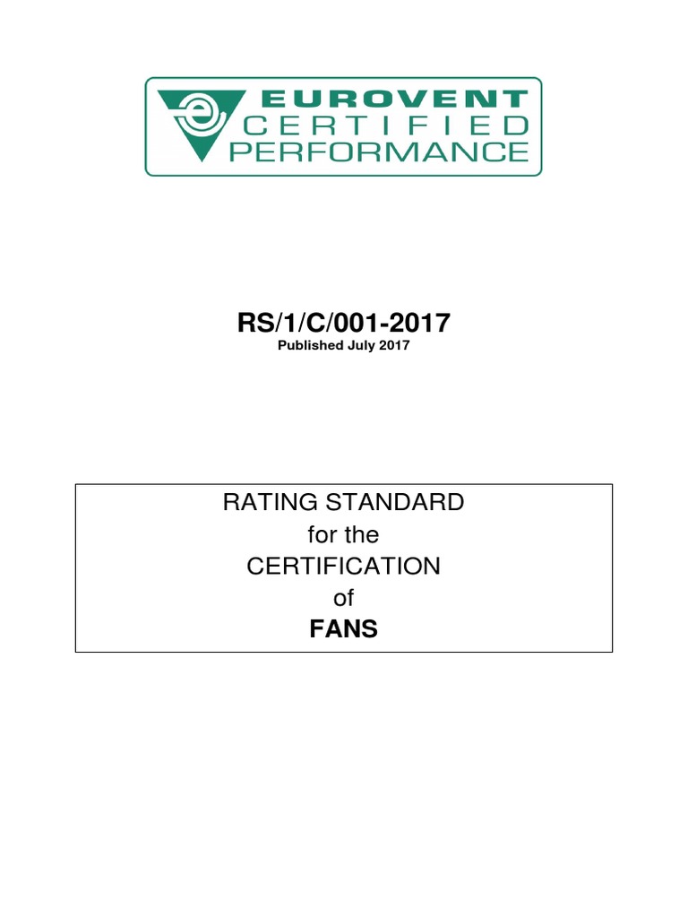 Eurovent - Rating Standard | PDF | Belt (Mechanical) | Electric Motor