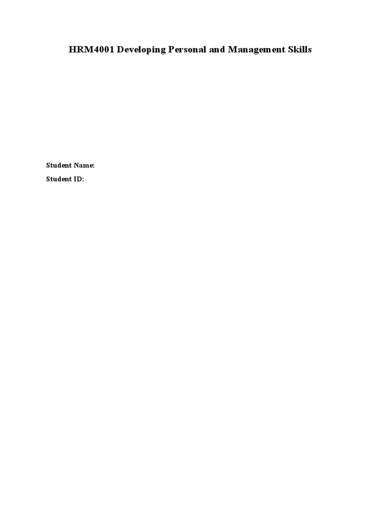 Developing Personal and Management Skills | PDF | Leadership | Motivation