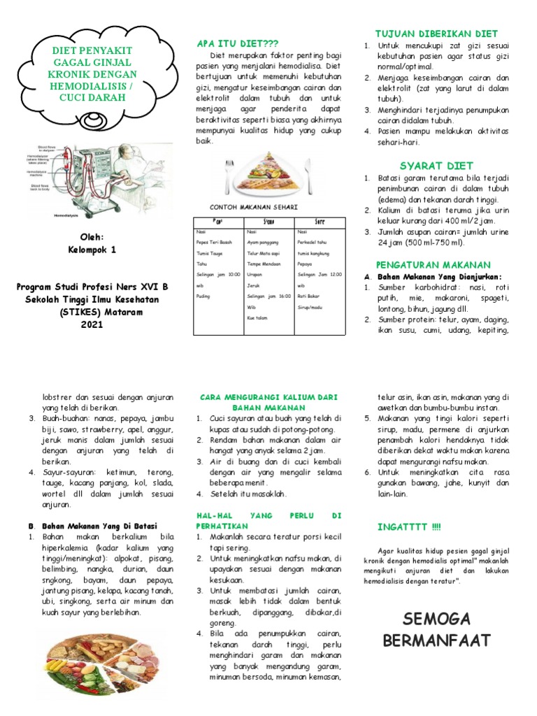 DIET - CKD - PASIEN - HD Leaflet | PDF