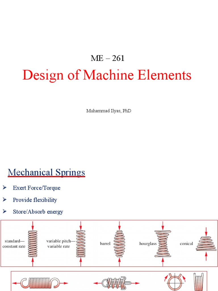 Design of Machine Elements: Muhammad Ilyas, PHD | PDF | Strength Of ...