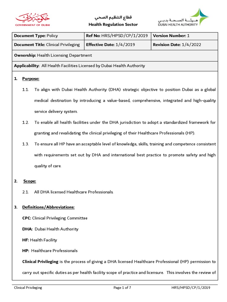 Clinical Privileging | PDF | Health Professional | Health Care