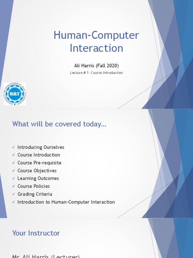 Human-Computer Interaction: Ali Harris (Fall 2020) | PDF | Human–Computer Interaction | User ...