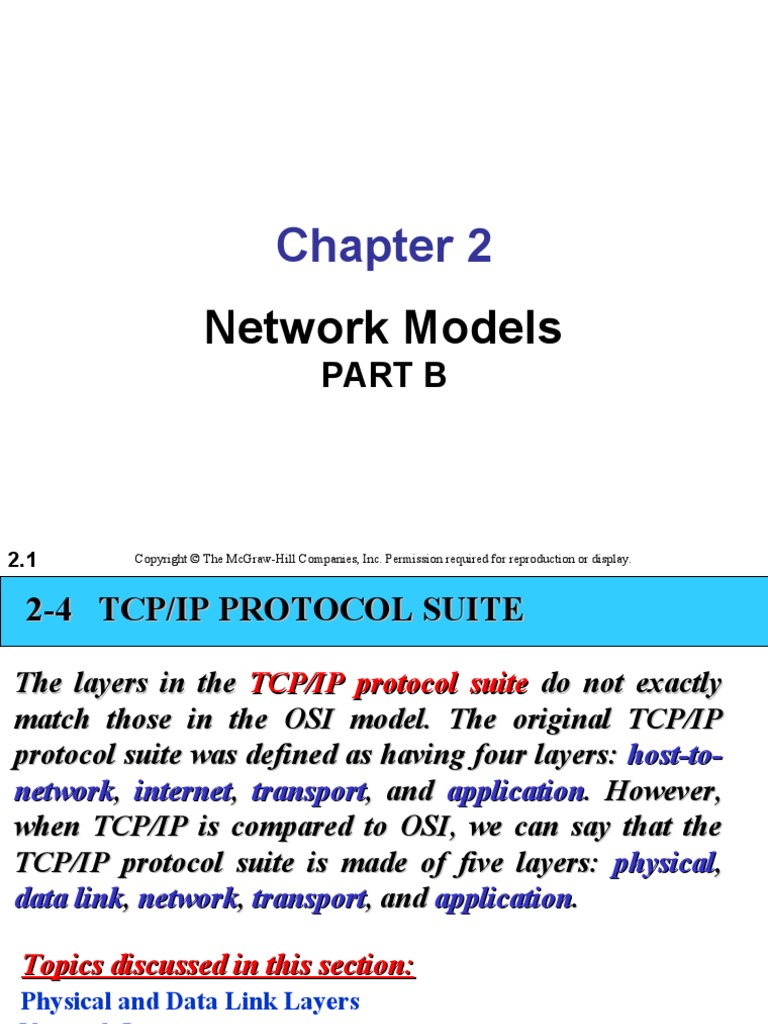 Chapter 2 - Network Model - Part B | PDF | Internet Protocol Suite ...
