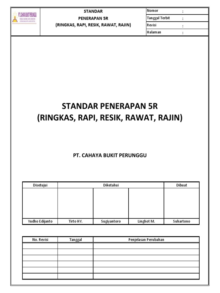 Standar Penerapan 5R di Kantor | PDF