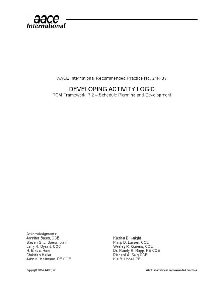 Developing Activity Logic | PDF