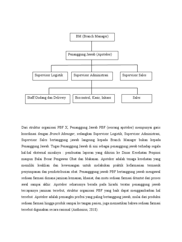 Organizational Structure of Pharmaceutical Company | PDF
