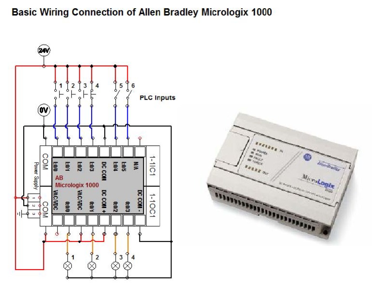 Wiring Connection of AB Micrologix 1000 | PDF