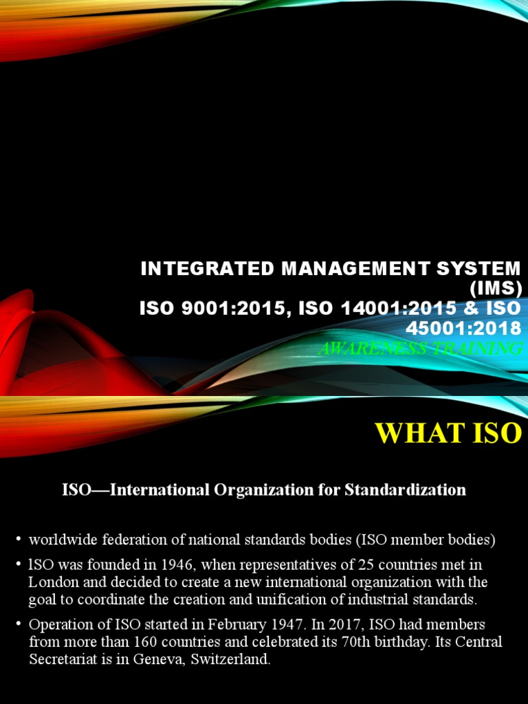 Integrated Management System (Ims) Iso 90012015, Iso 140012015 & Iso ...
