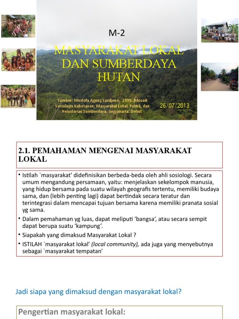 Pengertian Masyarakat Lokal | PDF