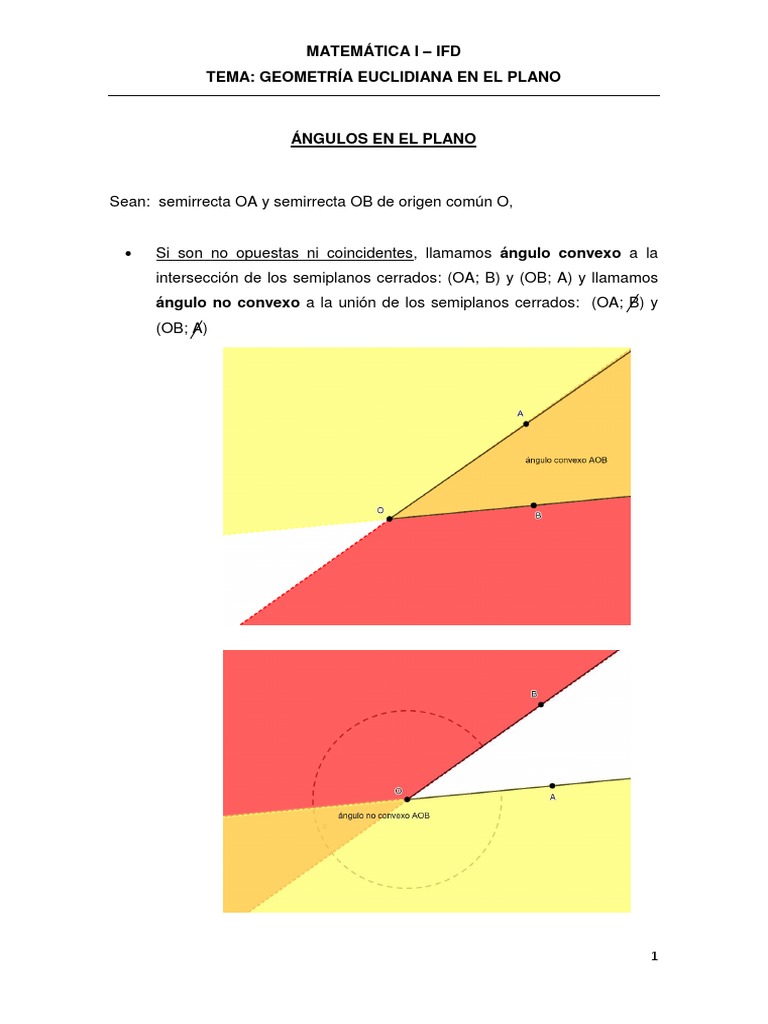 Angulos en El Plano | PDF | Ángulo | Geometria plana)