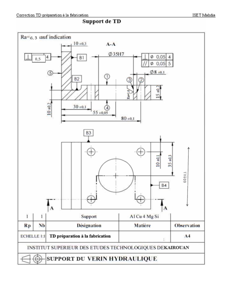 TD Corrigé Préparation À La Fabrication | PDF | Usinage | Métallurgie