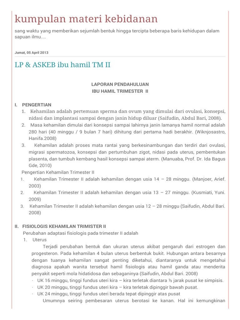 LP & ASKEB Ibu Hamil TM II | PDF