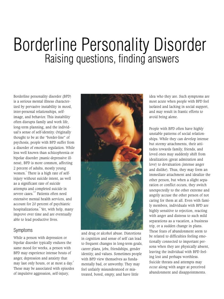 Borderlines | PDF | Borderline Personality Disorder | Impulsivity