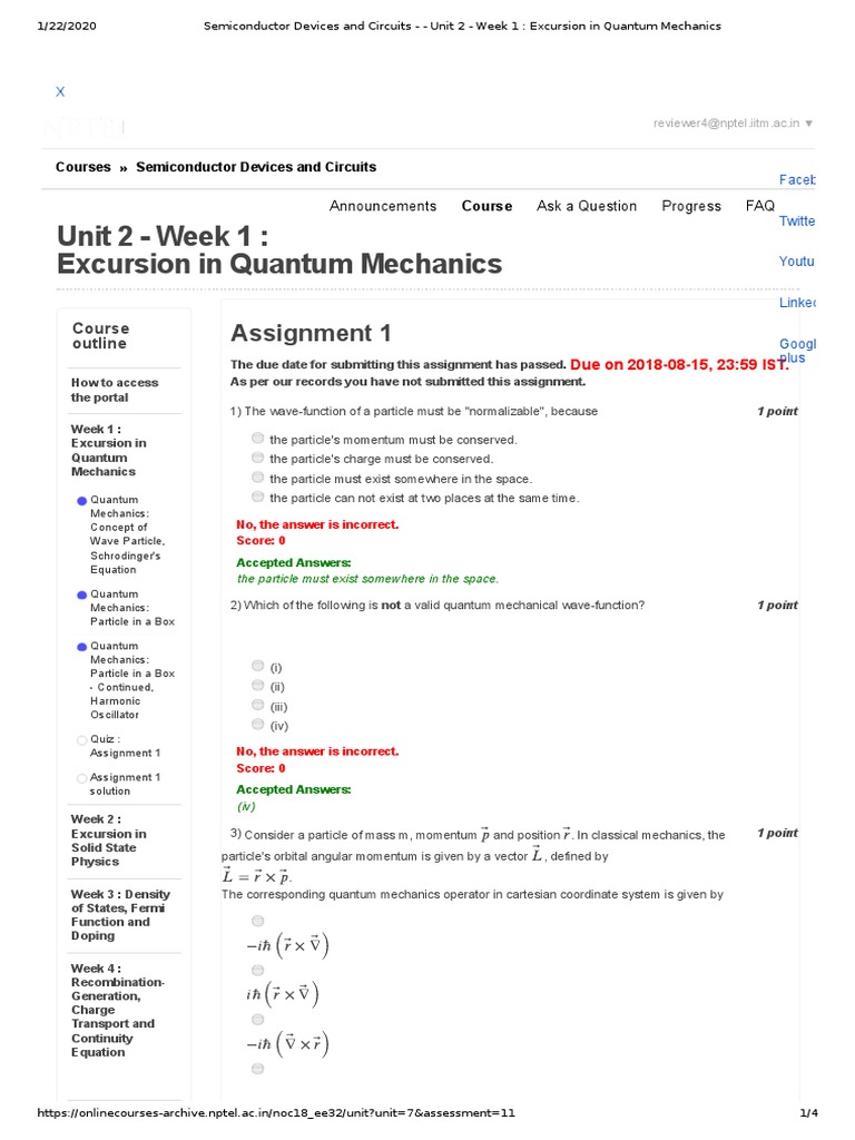 Assignments - NOC - Semiconductor Devices and Circuits | PDF | Doping (Semiconductor ...