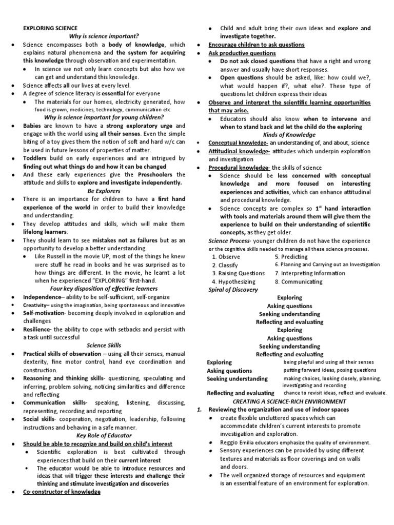 Why Science Is Important for Young Children | PDF | Science | Knowledge