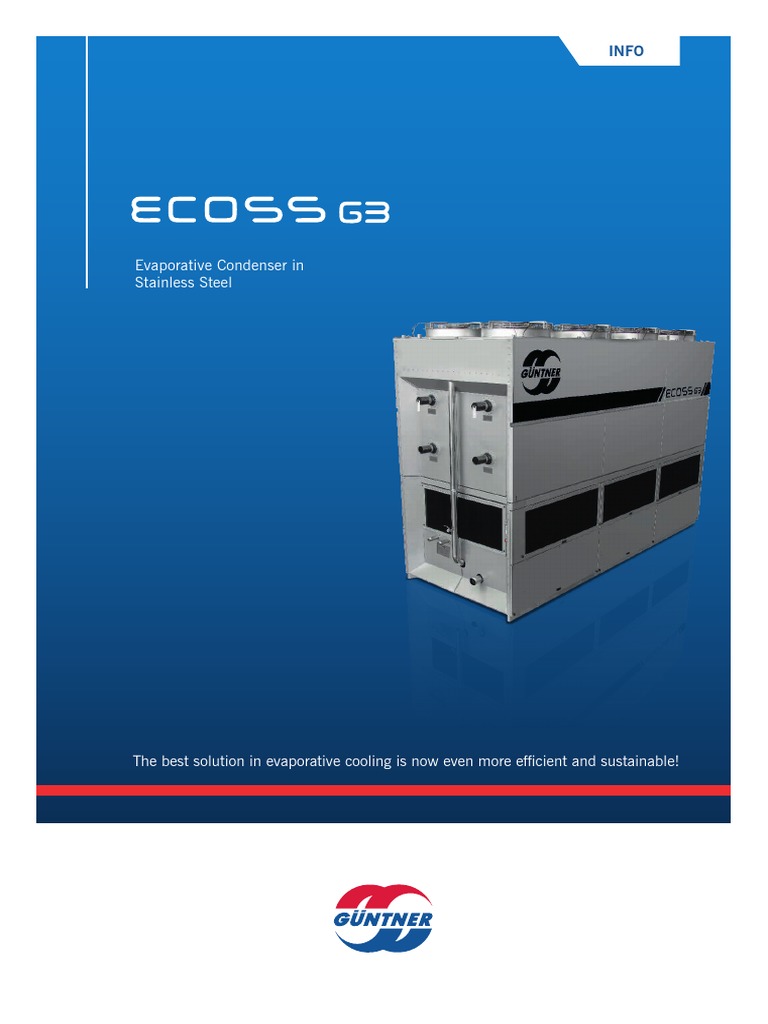 ECOSS G3: Sustainable Evaporative Condenser | PDF | Heat Exchanger ...