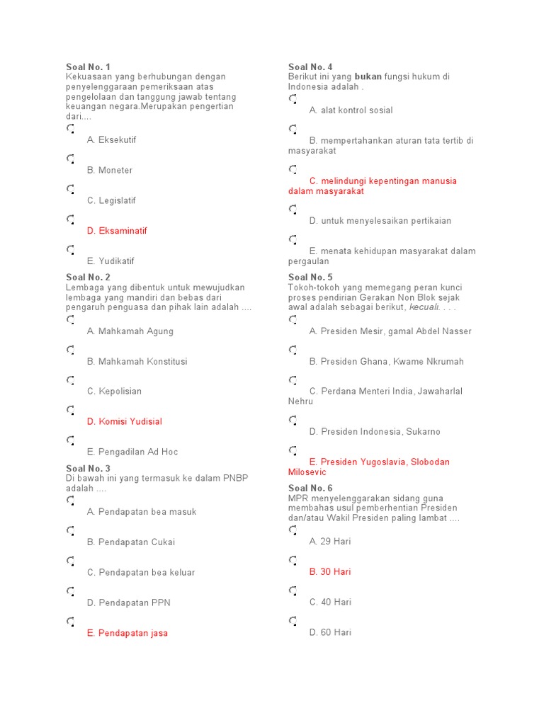 Contoh Soal Cat Cpns 2 | PDF
