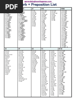 Fixed Prepositions A to Z Guide | PDF