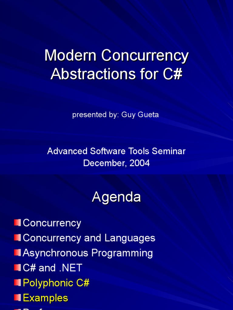 Modern Concurrency Abstractions For C# | PDF | C Sharp (Programming ...