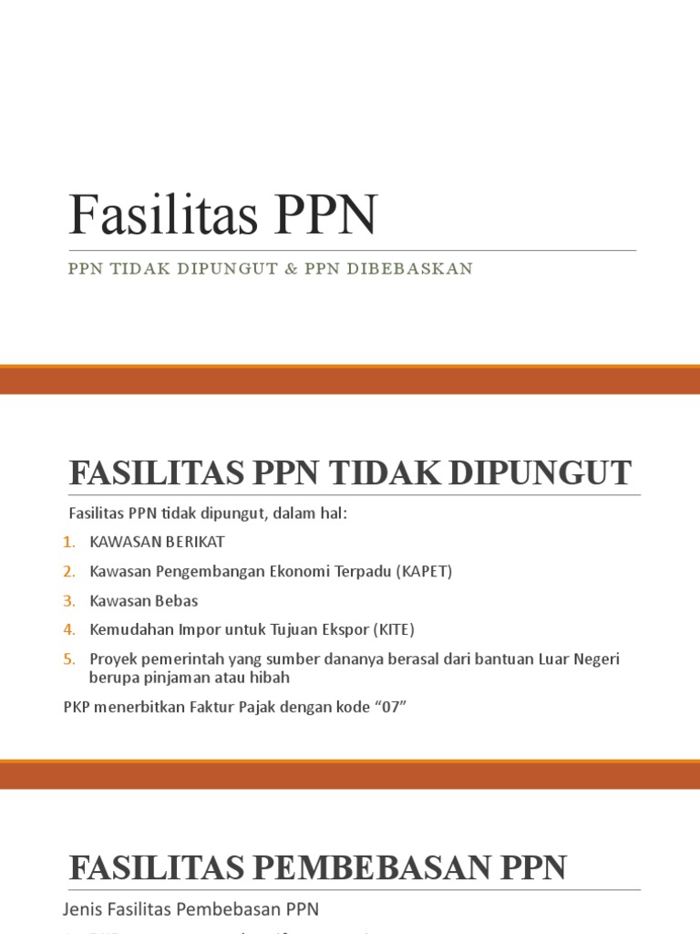 09 Fasilitas PPN | PDF