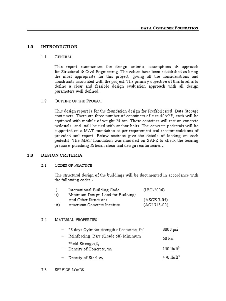 Foundation Report | PDF | Foundation (Engineering) | Building Technology