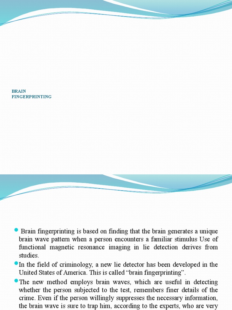 Brain Finger | PDF | Dna Profiling | Polygraph