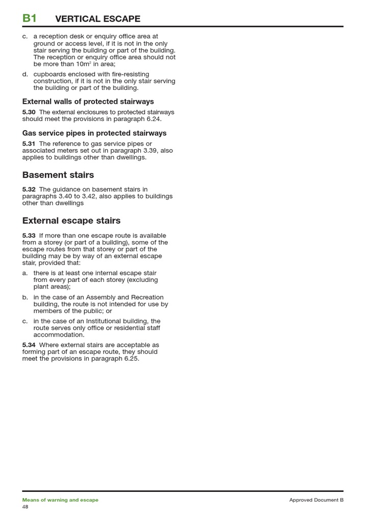 Vertical Escape: External Walls of Protected Stairways | PDF | Stairs ...