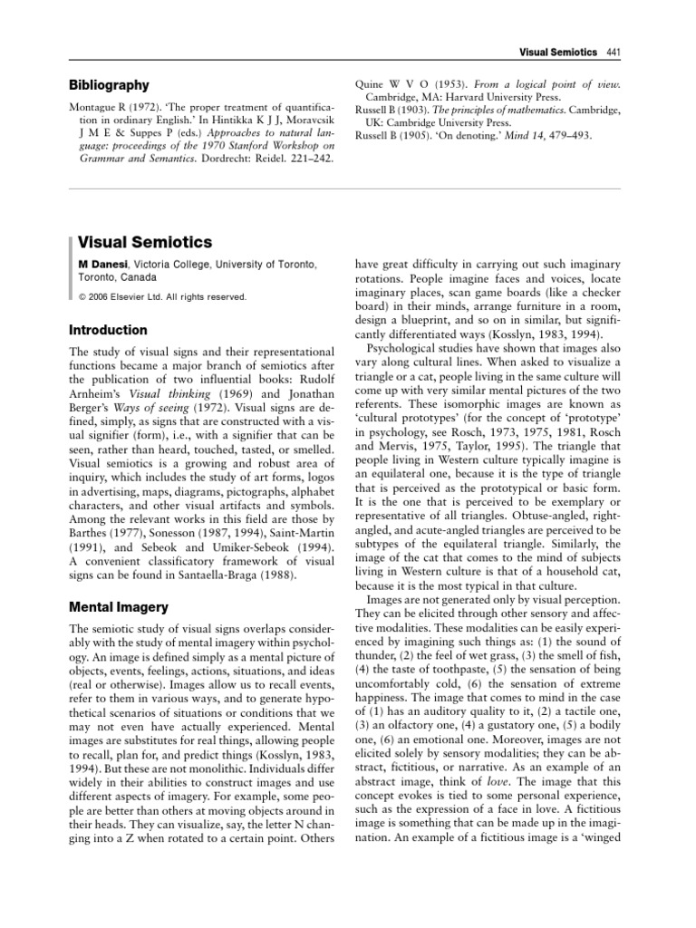 Visual Semiotics by M Danesi | PDF | Semiotics | Color