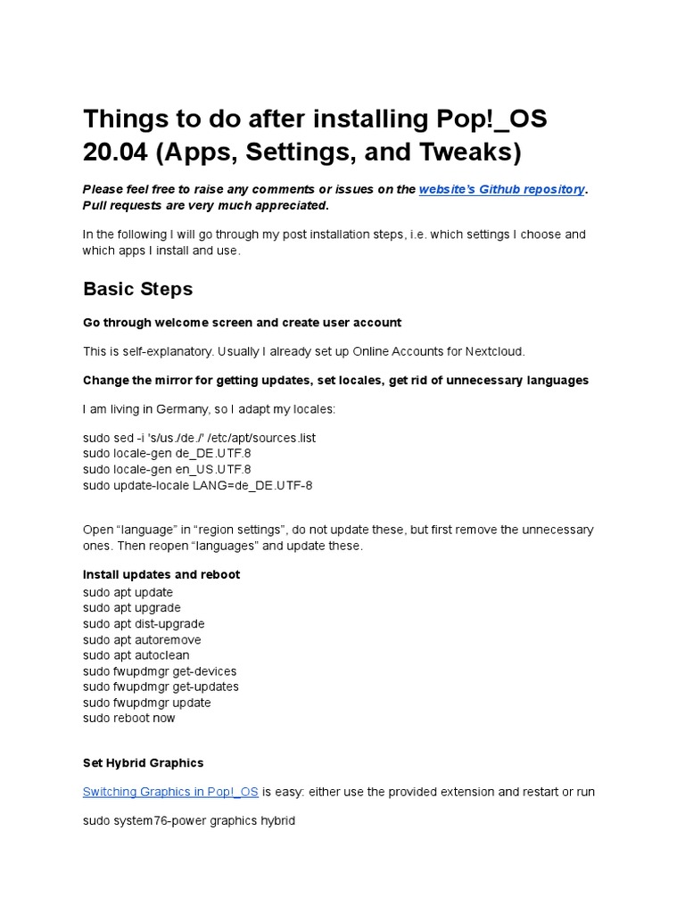 Pop OS How To Install | PDF