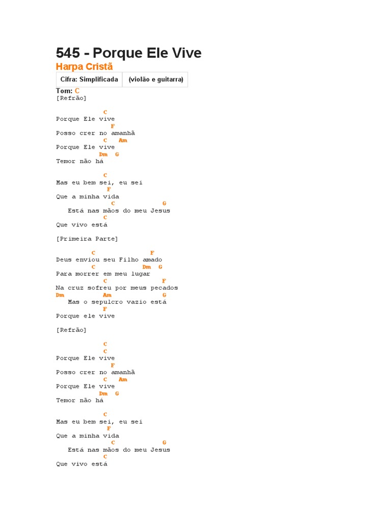545 Porque Ele Vive | PDF