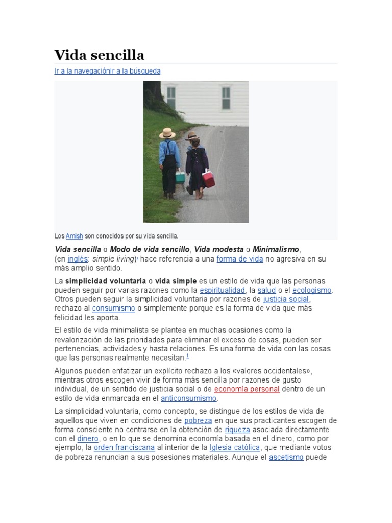 Vida Sencilla | PDF | Vivir simple | Science