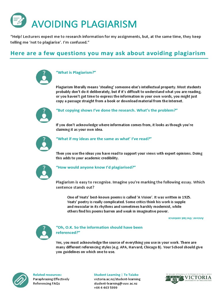 Student Guide to Avoiding Plagiarism | PDF | Plagiarism | Clothing
