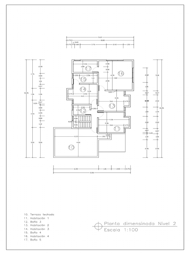 Planta Dimensionada Piso 2 | PDF