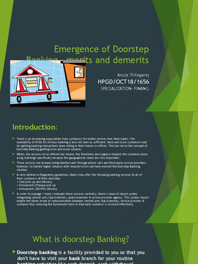 Emergence of Doorstep Banking - Merits and Demerits | PDF | User ...