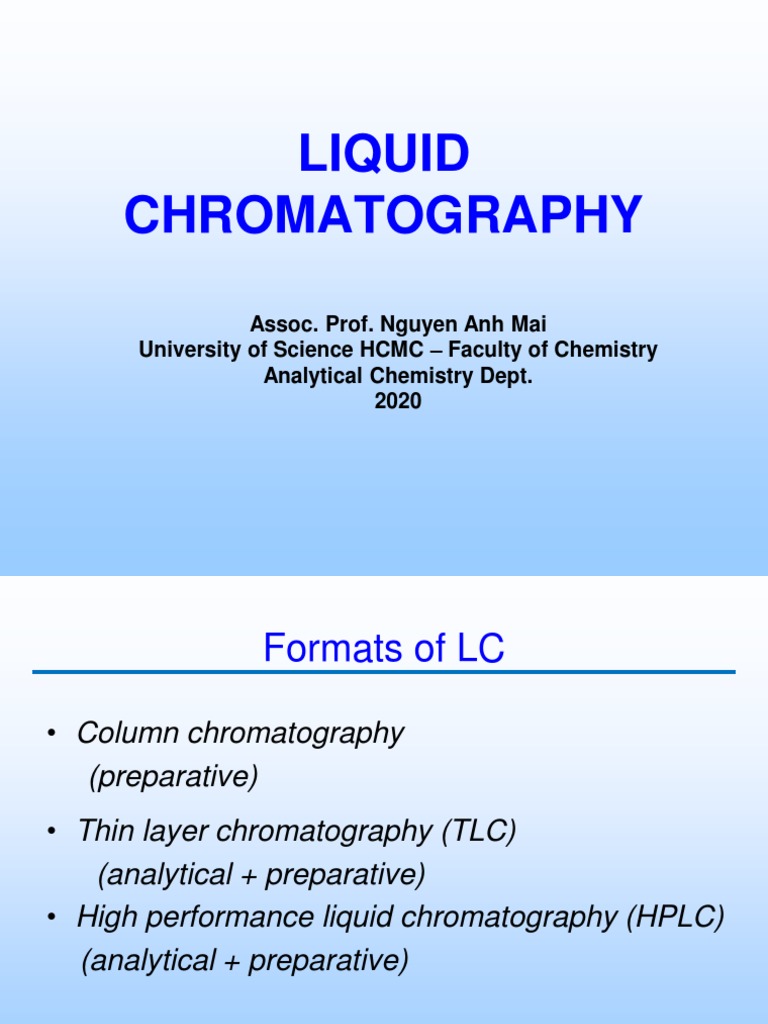 HPLC Level A 2020 Part 1 To Print | PDF | High Performance Liquid ...